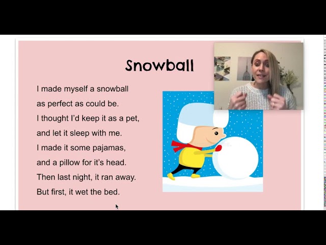 Snowball Poem Adventures In Room 111: Spelling Poem #23: Snowball