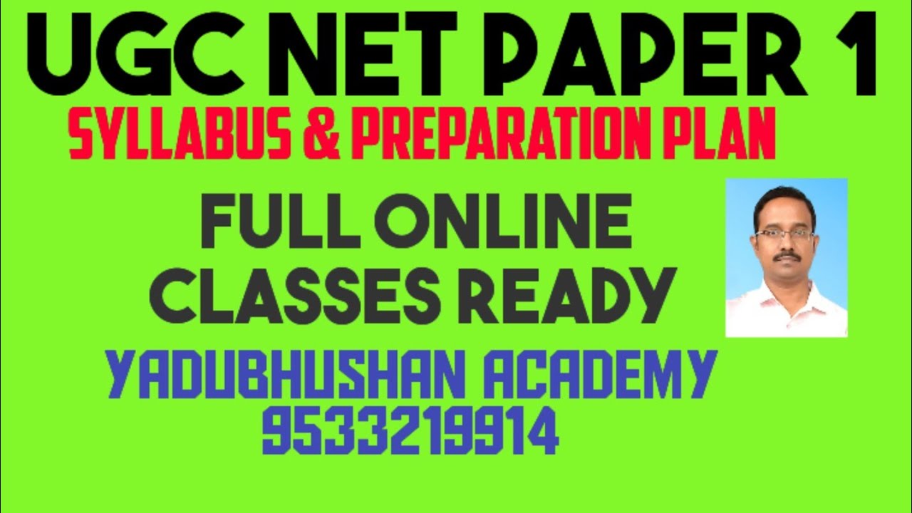 UGC NET Paper 1 | Complete Online Classes & Preparation Plan ...