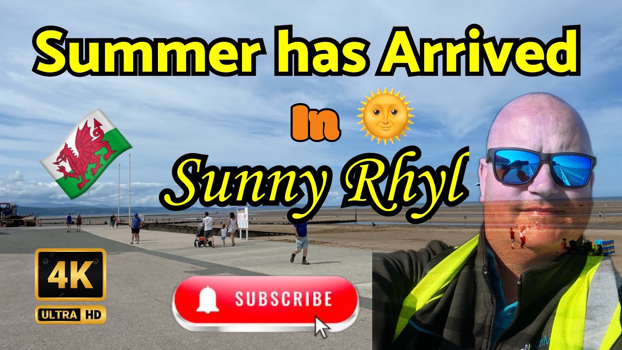 Sunny Rhyl | Just How Busy It ? | Seafront Walk | 28| 07| 24 | - YouTube