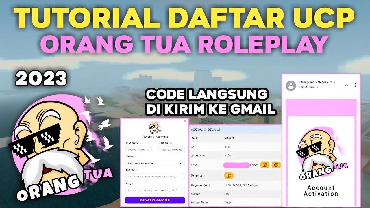 TUTORIAL DAFTAR AKUN UCP TERBARU DI SERVER ORANG TUA ROLEPLAY | GTA SAMP INDONESIA #otrp - YouTube