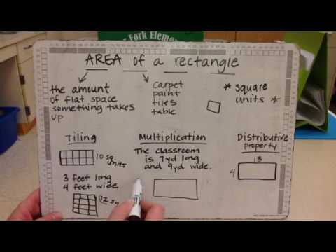 Area of a rectangle: tiling, multiplication, distributive property ...