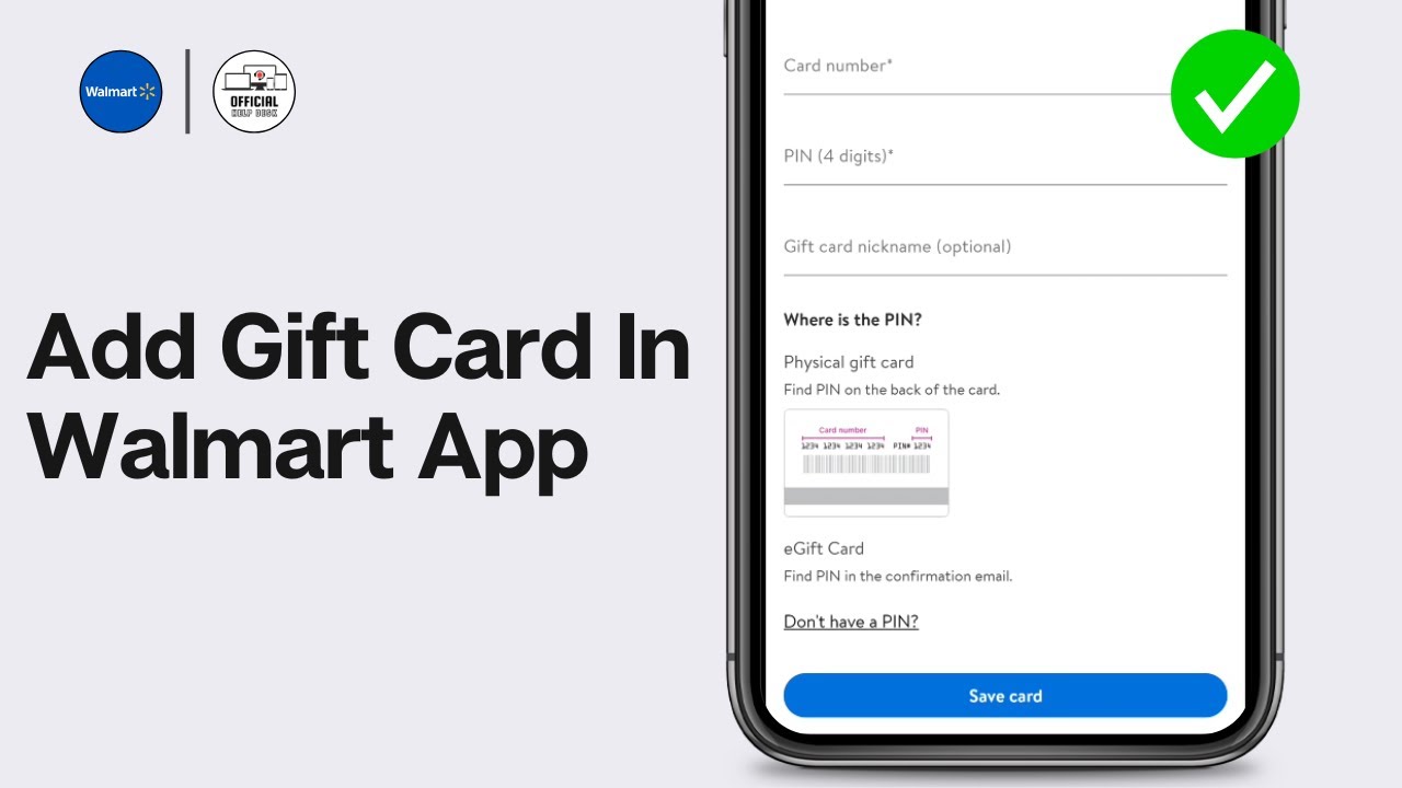 How To Add Gift Card In Walmart App 2024 | Use Walmart Gift Card Online ...