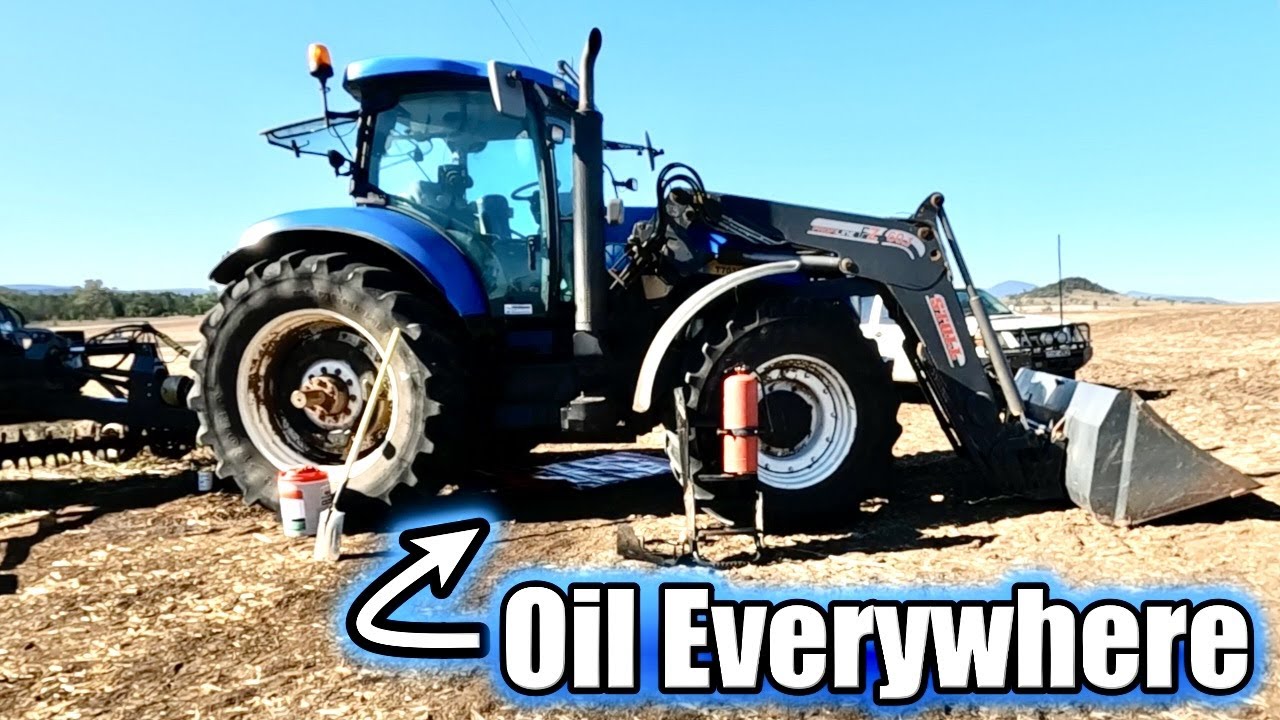 Tractor Springs a LEAK - Oil EVERYWHERE (Vlog 148) - YouTube