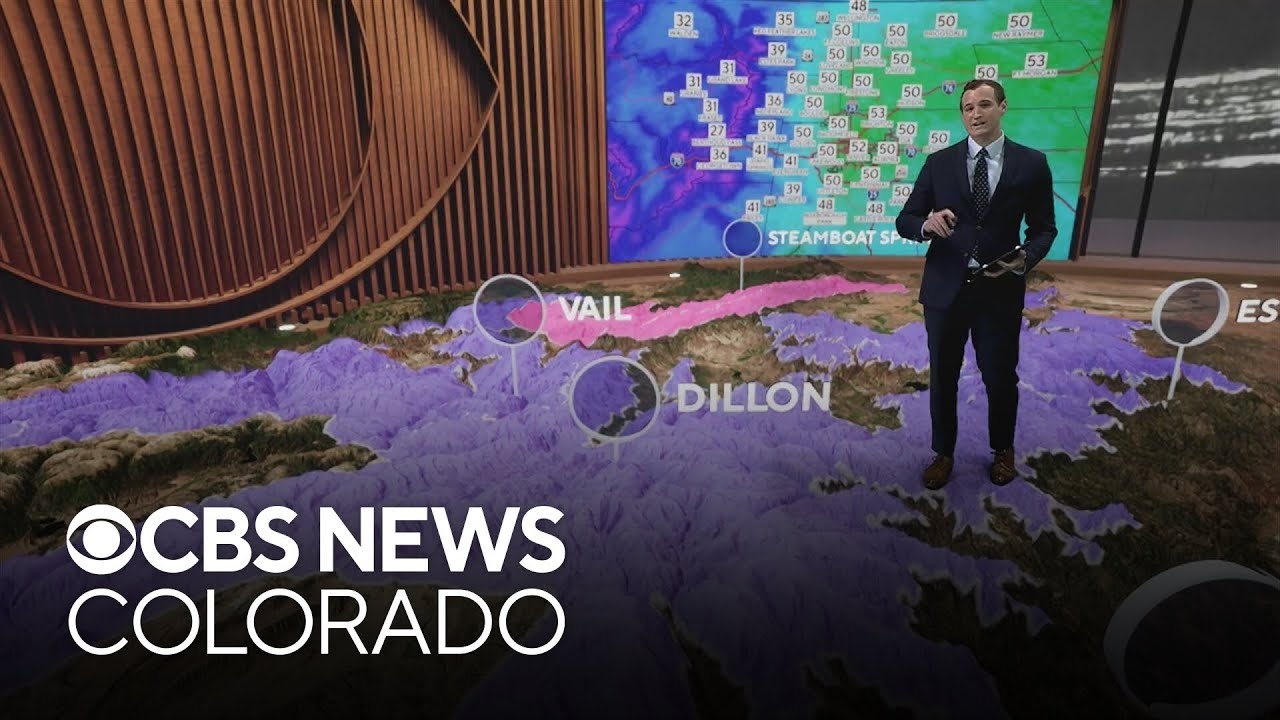 Heavy mountain snow across Colorado, dry and mild in Denver - YouTube