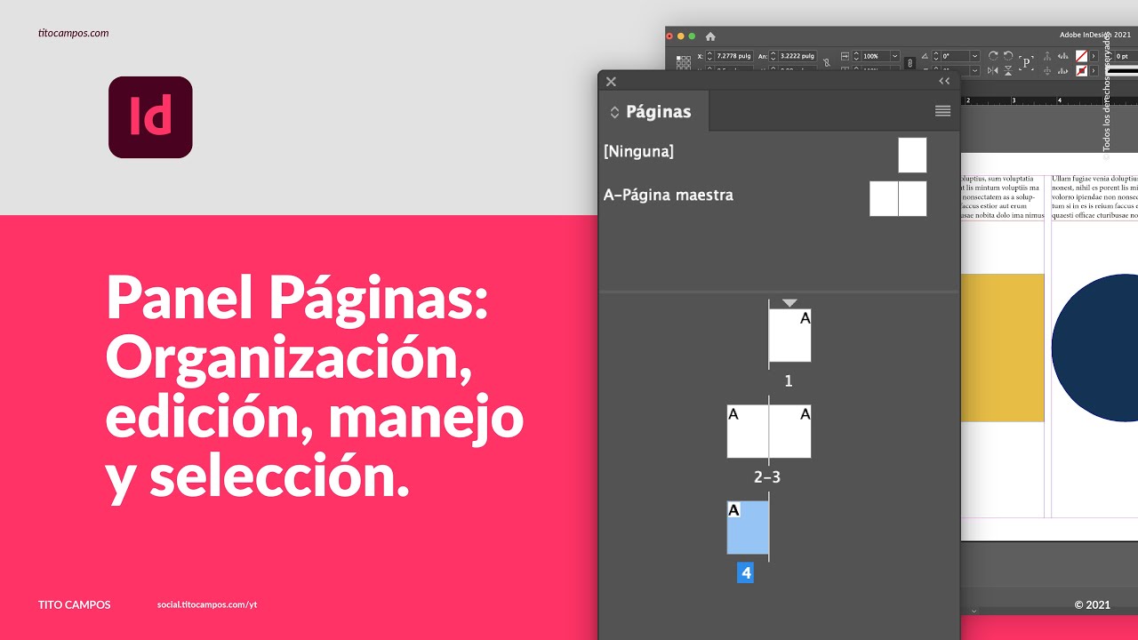Panel Páginas: Organización, edición, manejo y selección de Páginas del Documento en Adobe ...
