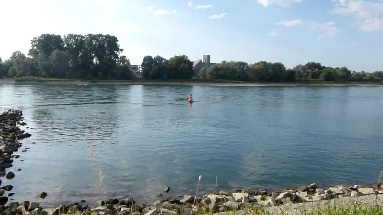 Rhein bei Plittersdorf / Rastatt / 6.9.2013 - YouTube