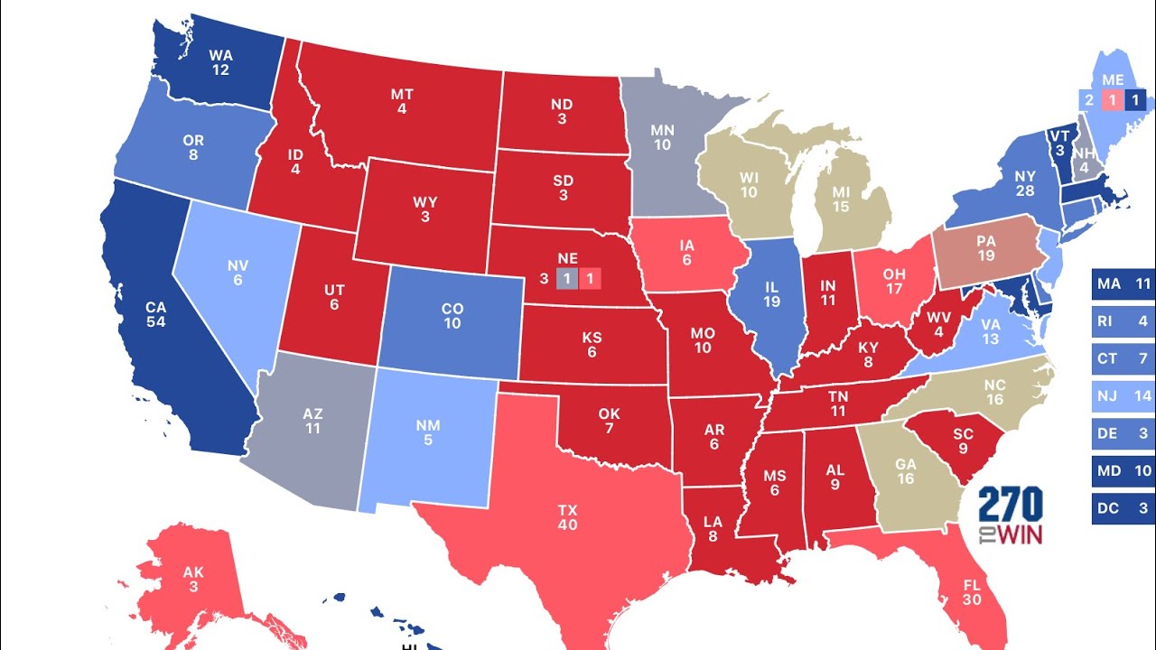 Vance VS Newsom 2028 Election Night Prediction! - YouTube