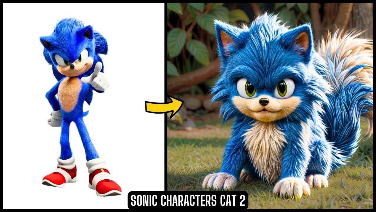 Sonic The Hedgehog All Characters as CAT (Part 2) - YouTube