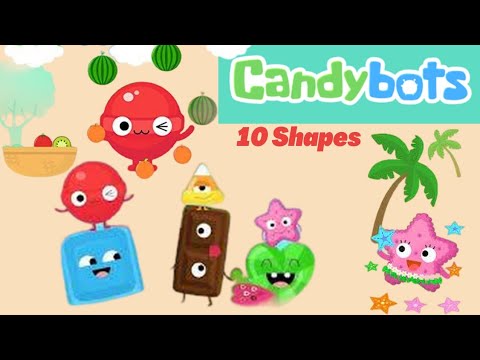 Geometric Shapes | Learn To Draw 10 Colorful Basic Shapes | Candybots ...