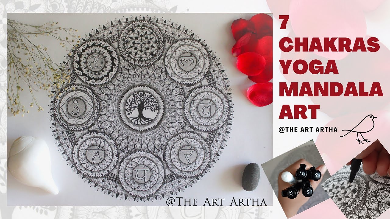 7 Chakras Mandala Art ~ Yoga Chakras Mandala - YouTube