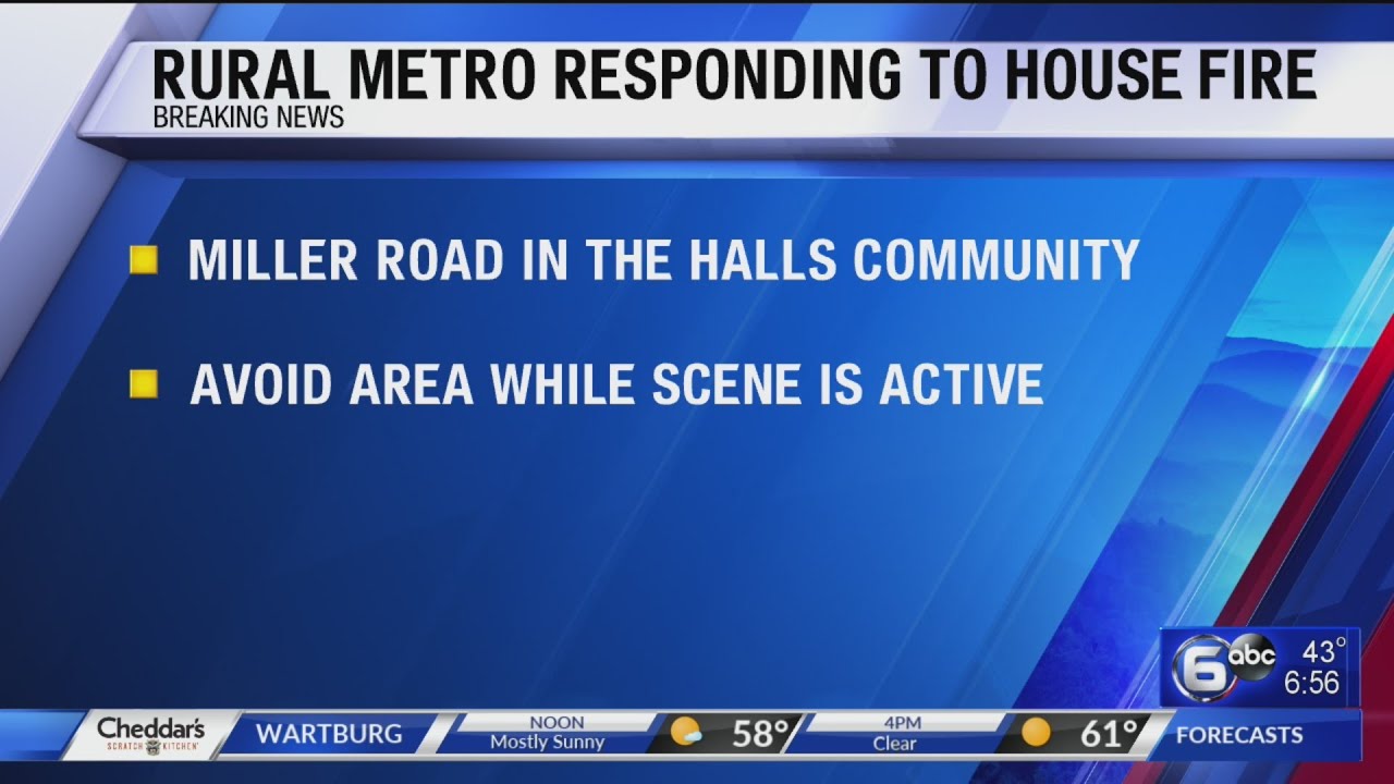 Rural Metro Fire responding to fire in Halls community - YouTube