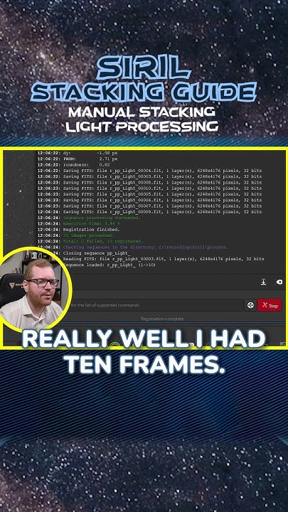 Stacking Calibration frames in SIril - YouTube