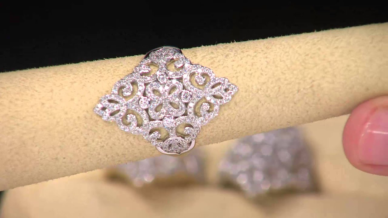 Lace & Filigree Design Diamond Ring 14K, 3/4 cttw, by Affinity with ...