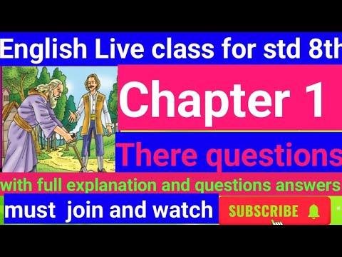 Three questions chapter 1 English for class 8th - YouTube