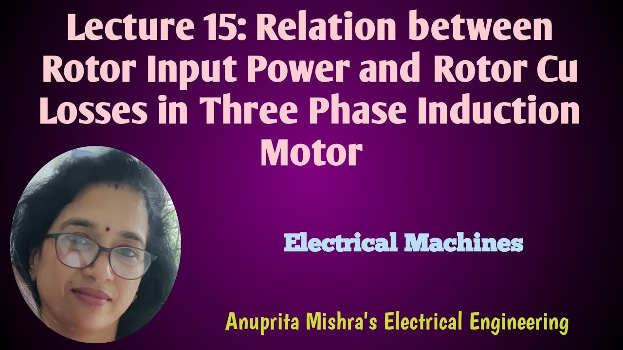 Lecture 15: Relation between Rotor Input Power and Rotor Cu Losses in ...