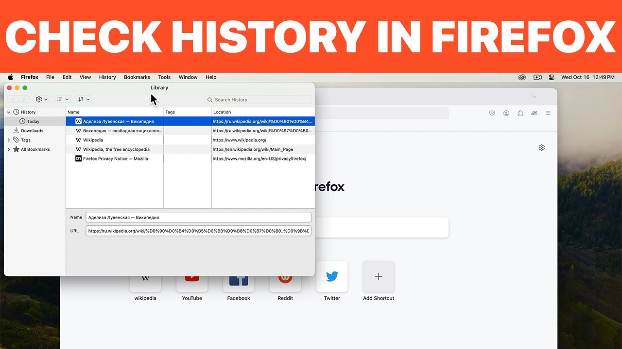How to Check History in Firefox on Mac (Tutorial) - YouTube