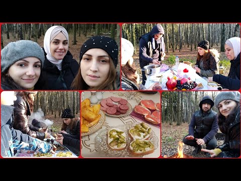 SİZƏ BİR DENE ŞƏKİ LƏTİFƏSİ😄PİKNİK🍀QİZLAR DA GƏLDİ 🙋🏻‍♀️ uşaqların dərsləri səhər yeməyi🥗