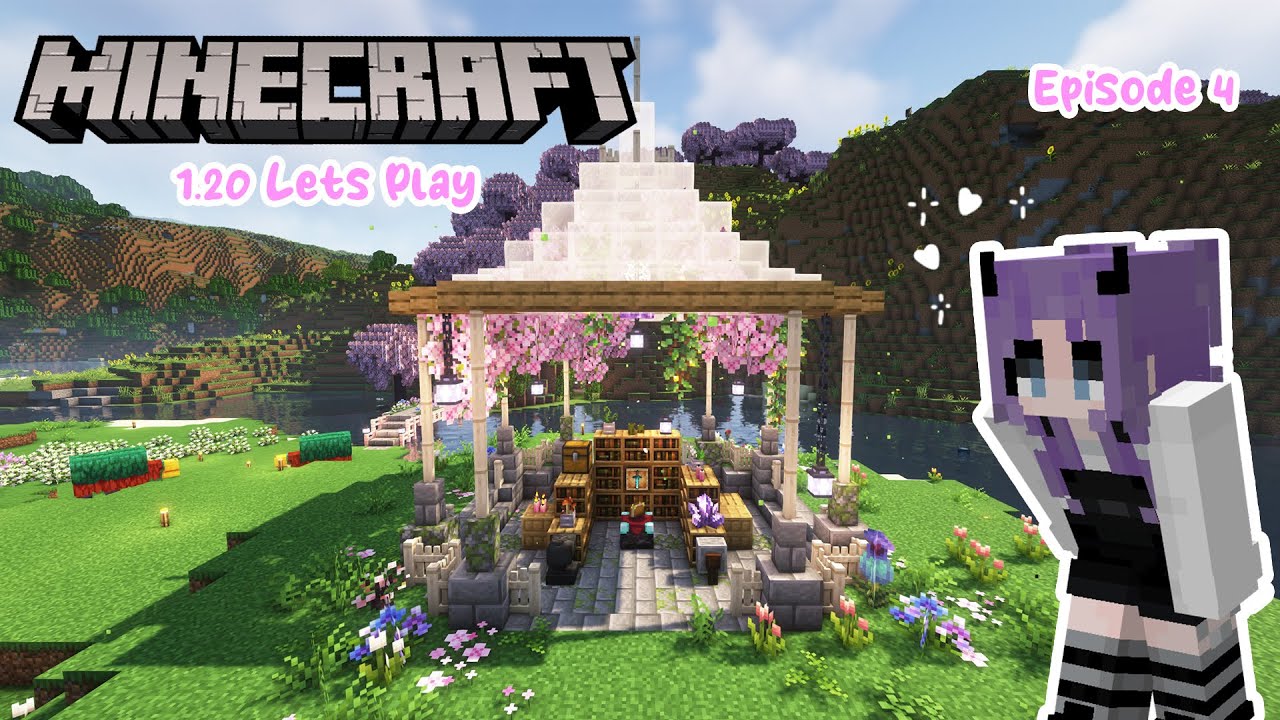 A Lush Enchanting Build 🌸 | Minecraft Let's Play 4 - YouTube