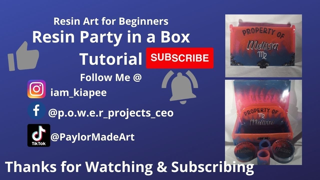Resin Art for Beginners. Resin Party Box Tutorial - YouTube