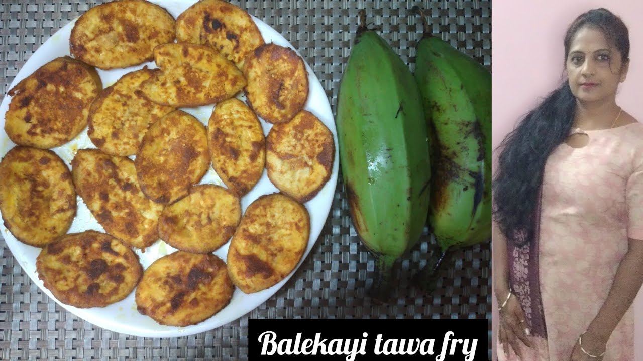 Raw Banana tawa fry/Balekayi fry/Raw Banana masala roast - YouTube