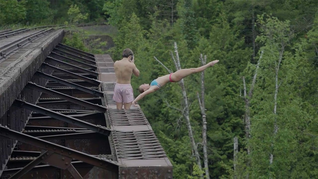 Upper Peninsula Bridge Jump - YouTube