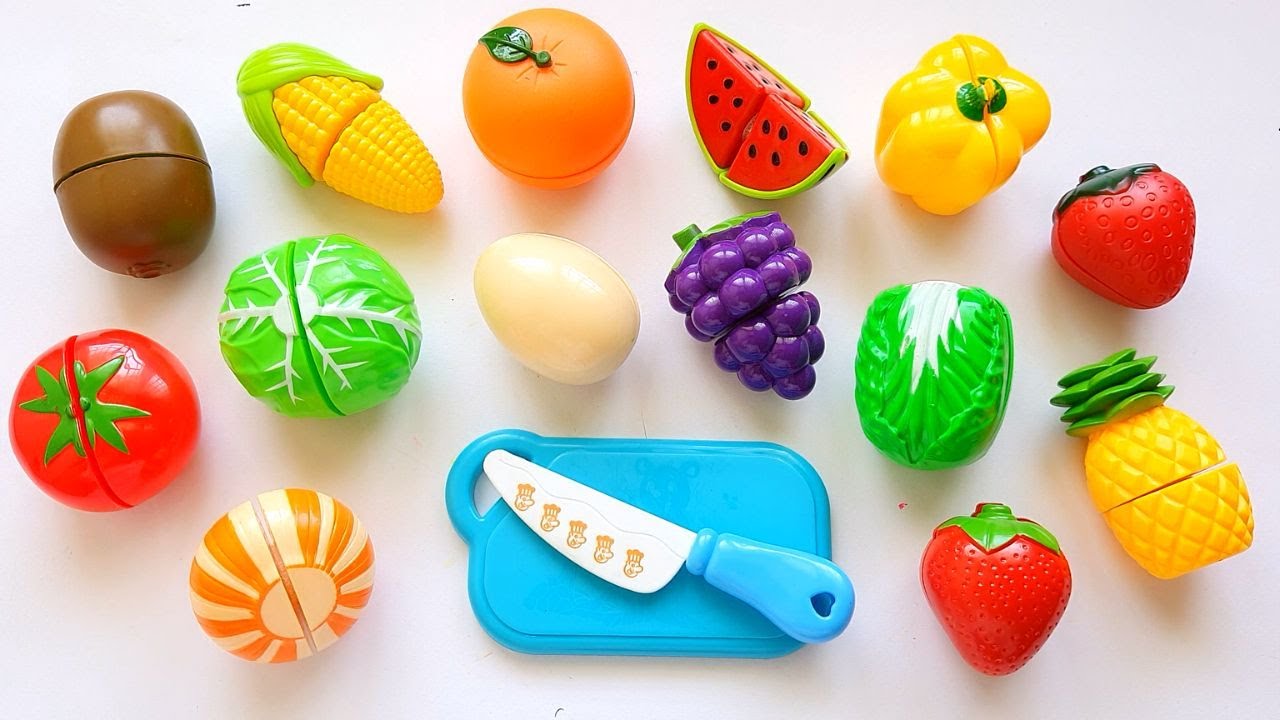 Satisfying Capsicum Cutting Fruits and Vegetables with Cabbage and Kiwi ...