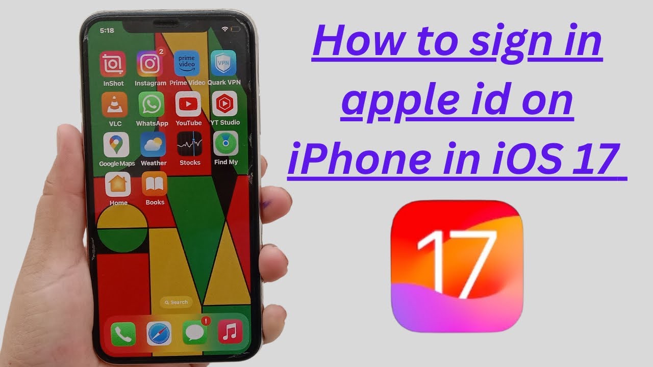 How to sign in apple id on iPhone in iOS 17 Beta. - YouTube