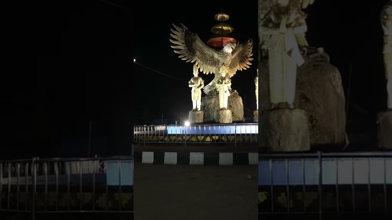 Suasana malam di tugu pengantin pesawaran - YouTube