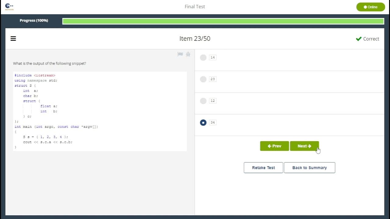 Programming Essentials in C++ Final Test (Cisco) 98% - YouTube