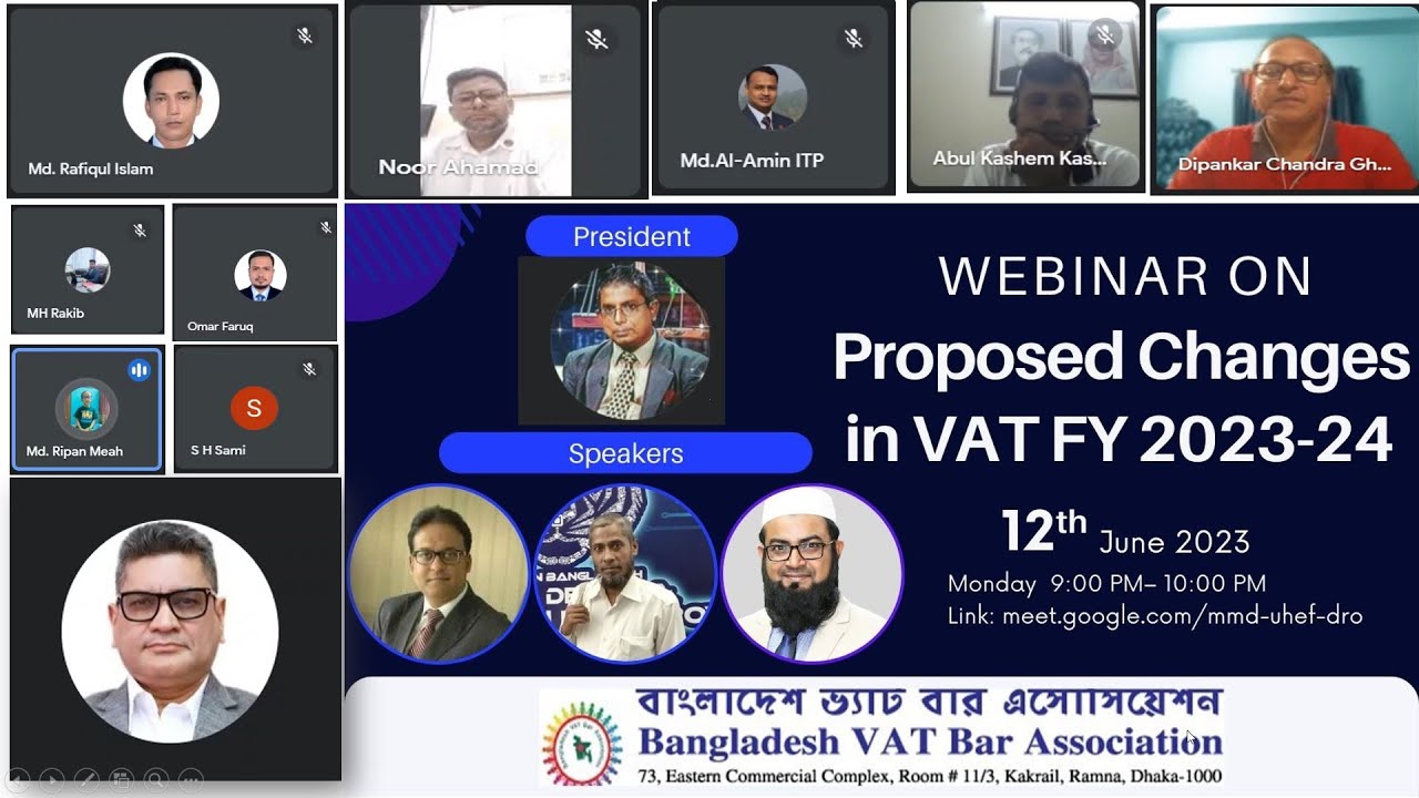VAT Bar Association_ Proposed Changes in VAT FY 2023-24 - YouTube