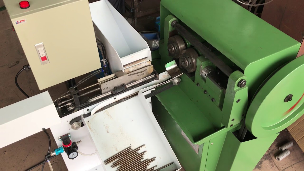 FEDA automatic cam type thread rolling machine FD-3T - YouTube