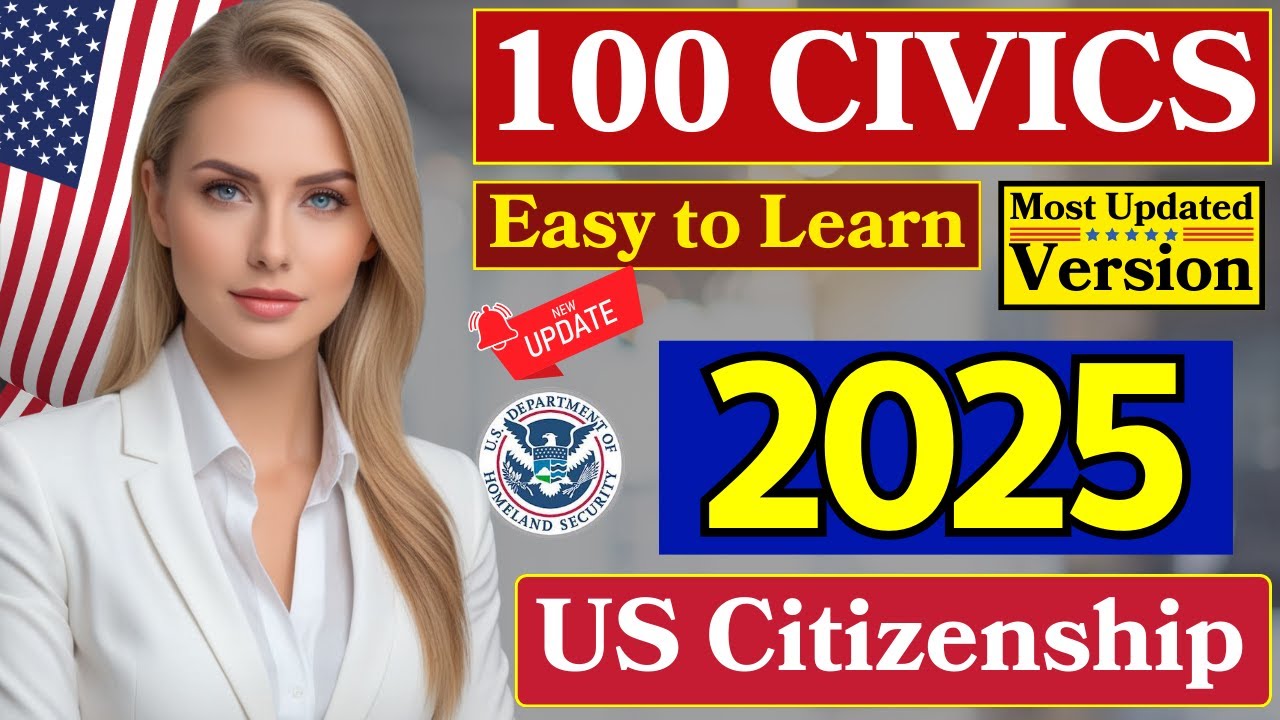NEW U.S. Citizenship Test 2025, USCIS 100 Civics Test Questions and ...