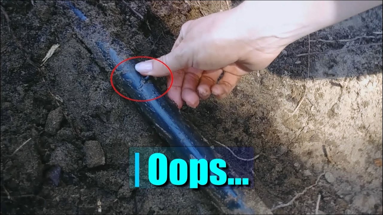 Oops... How to repair a PVC Irrigation Line - YouTube
