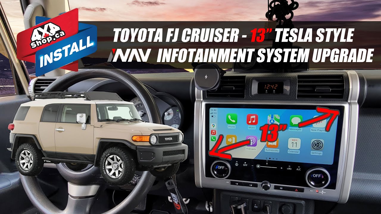 INFOTAINMENT UPGRADE INAV Toyota FJ Cruiser 13" Android Screen Apple ...