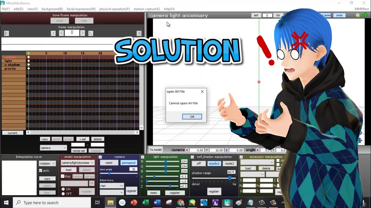 How to load video in MMD - Cannot open avi file solution - YouTube