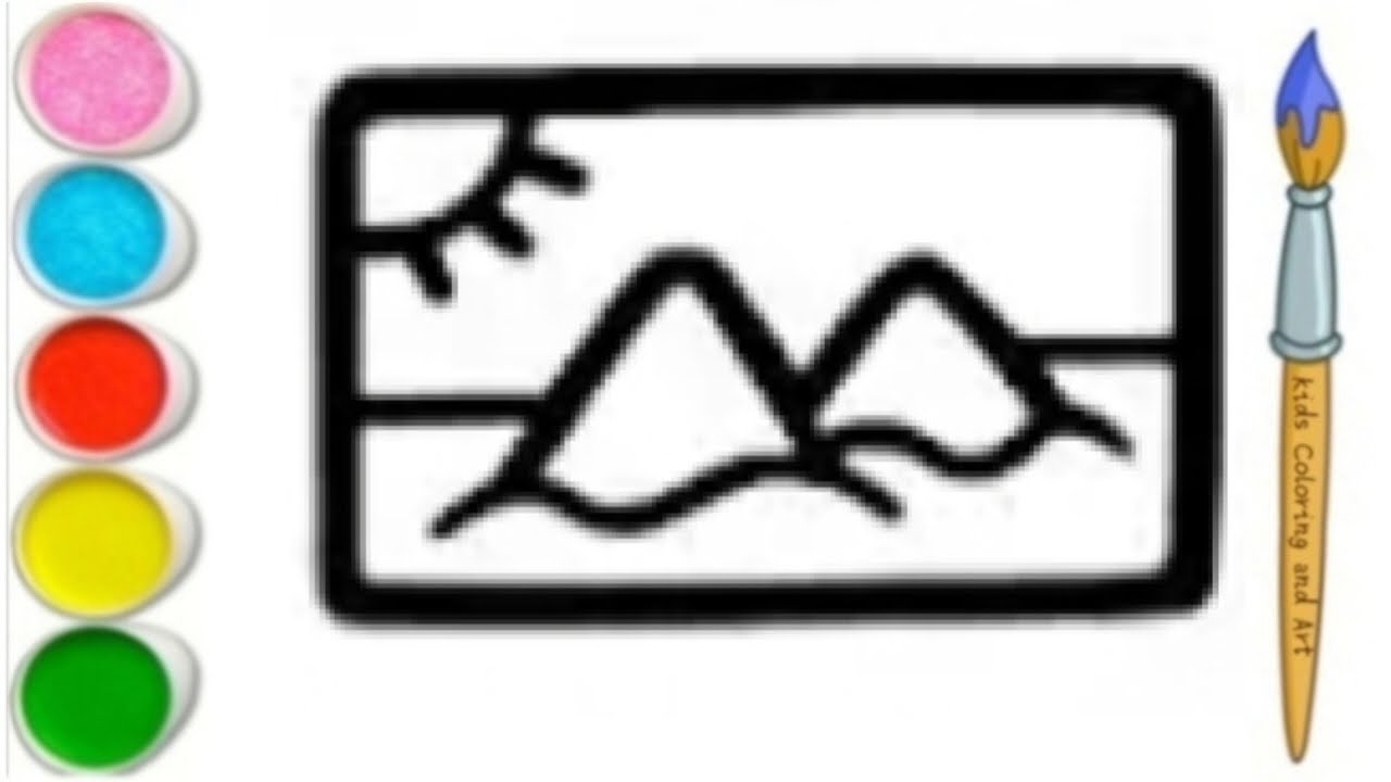 Simple Photo Frame Drawing, Painting, Coloring for Kids Toddlers step ...