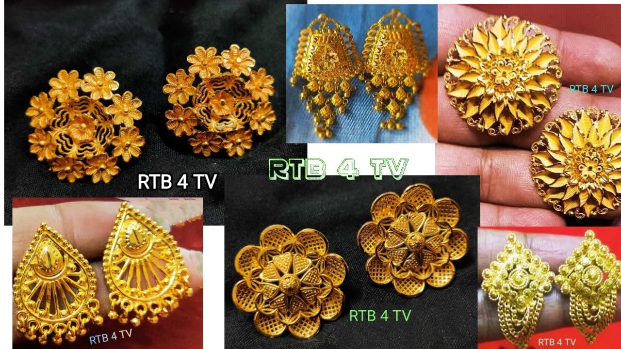 Stylish Gold Kanpasa | Simple kanpasa earring - YouTube