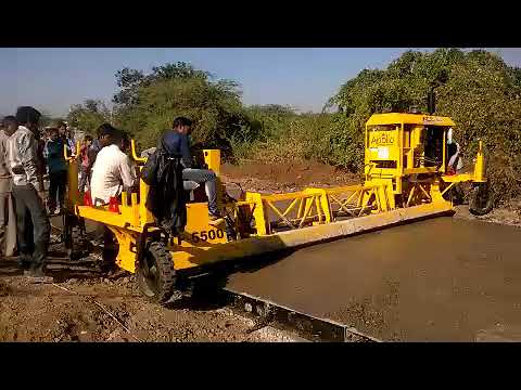 Apollo Fixed FORM Concrete Road Paver - YouTube