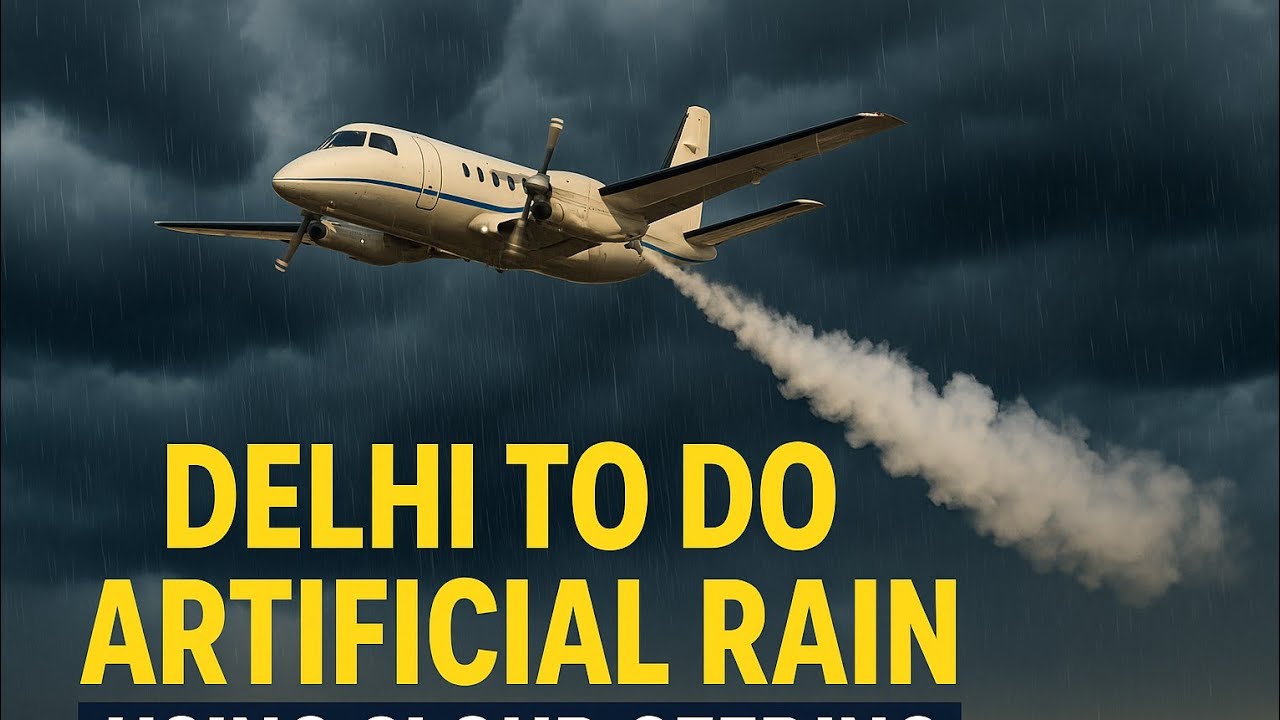 Delhi's First Artificial Rain ! Cloud Seeding Mission Explained ...