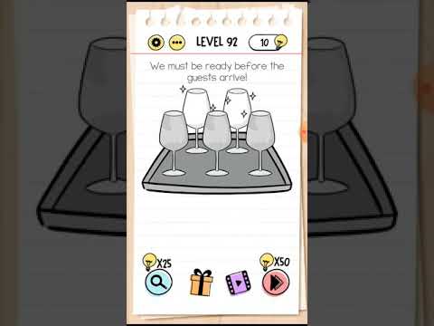 Brain test level 92 we must be ready before the guests arrive ...