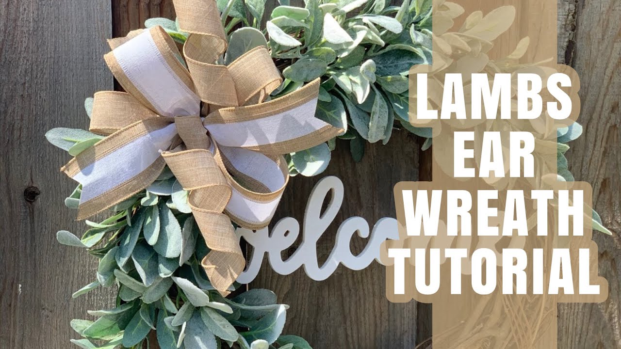 How to make a Lambs Ear Wreath - YouTube
