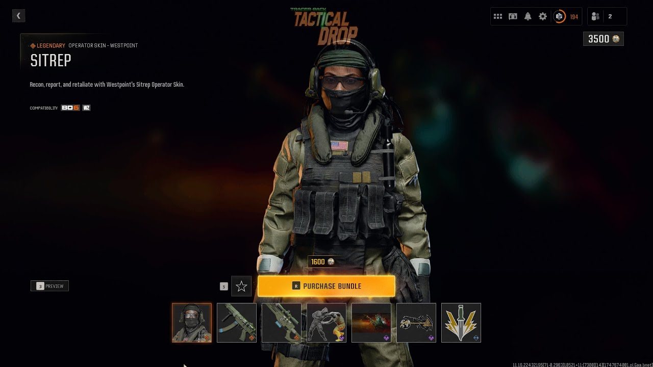 NEW SEASON 3 BO6/WARZONE: TRACER PACK TACTICAL DROP BUNDLE SHOWCASE ...