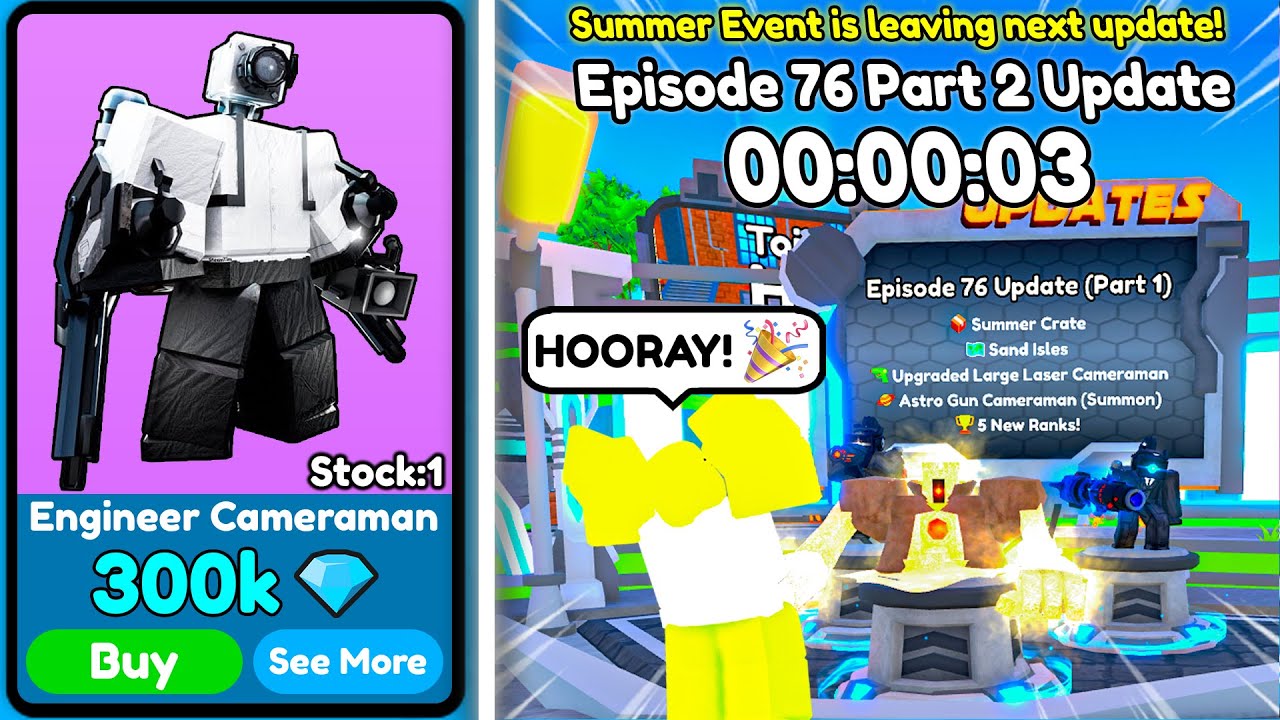 🤩 The *Upgraded* ENGINEER CAMERAMAN is HERE!? 🎉 NEW UPDATE is Coming ...