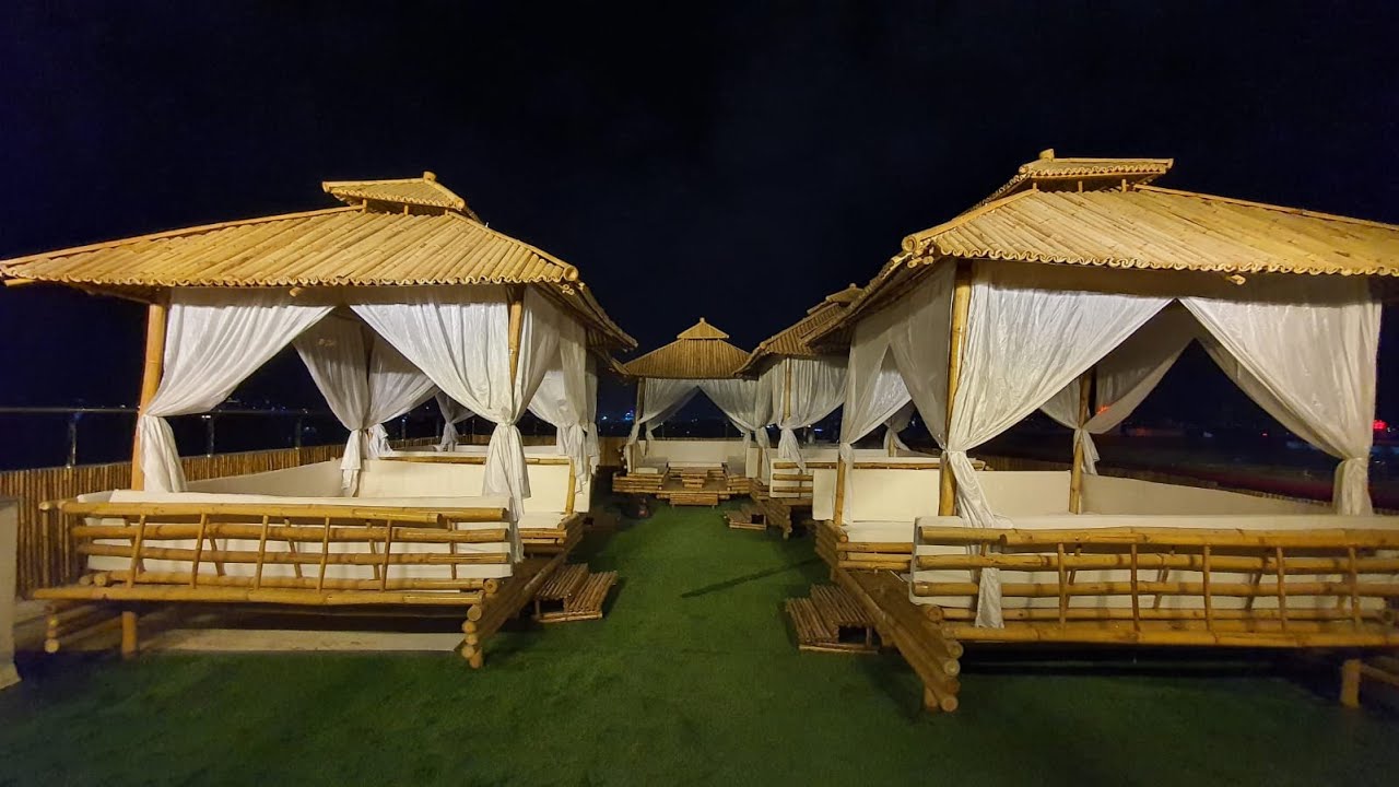 Rooftop Bamboo Restaurant (made by us) - YouTube