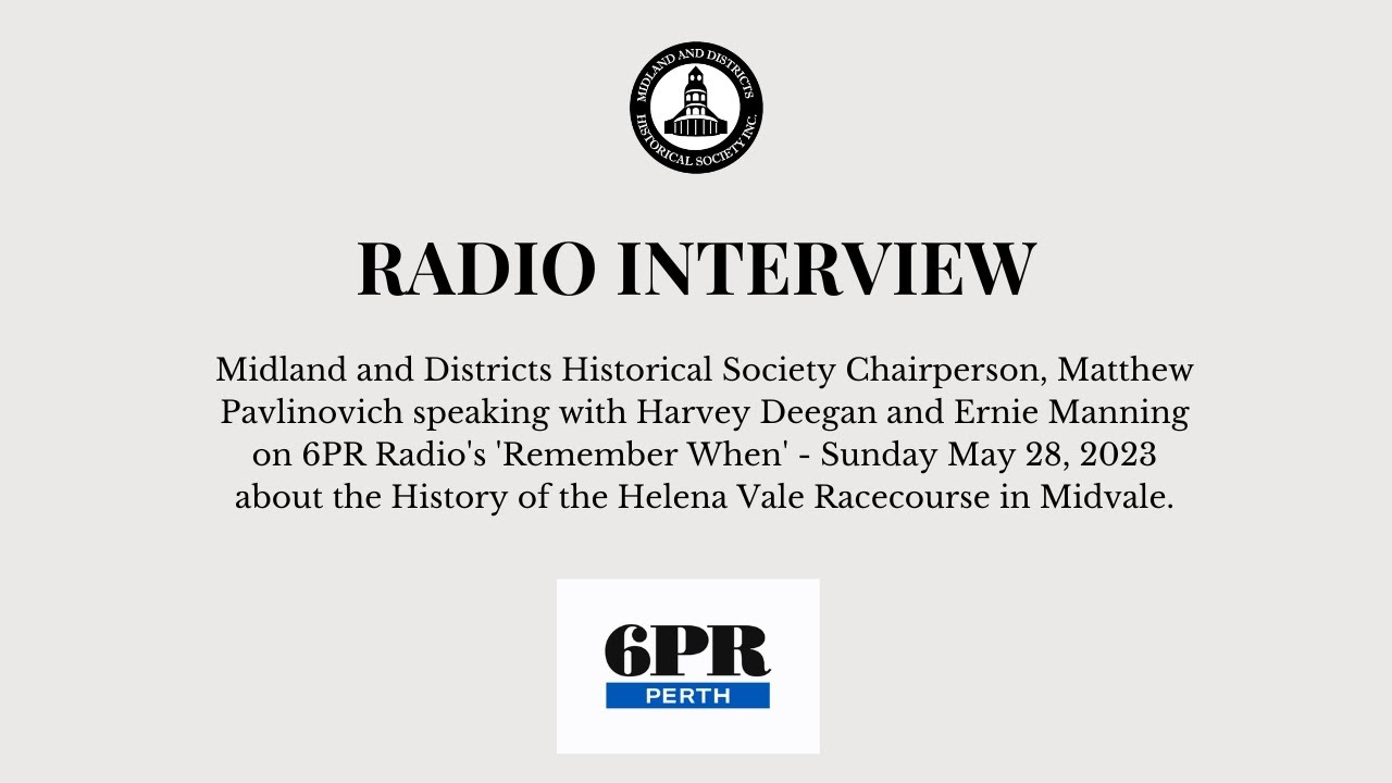 Radio Interview - 6PR Remember When with Harvey Deegan and Ernie ...