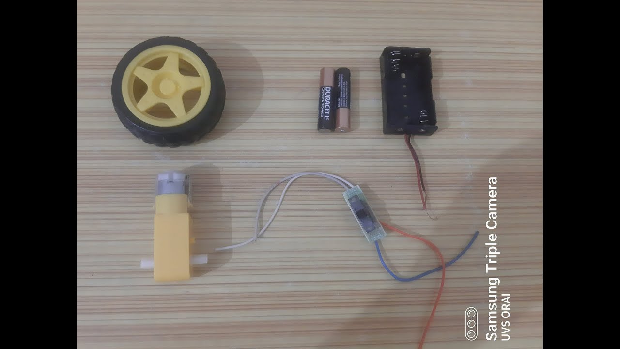 DIRECTION CONTROL OF GEARED MOTOR USING AA BATTERY - YouTube