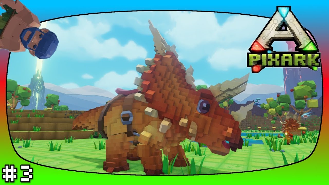 Pixark Early Access Episode 3 - Trike Tame, Copper Gear, And Starting ...