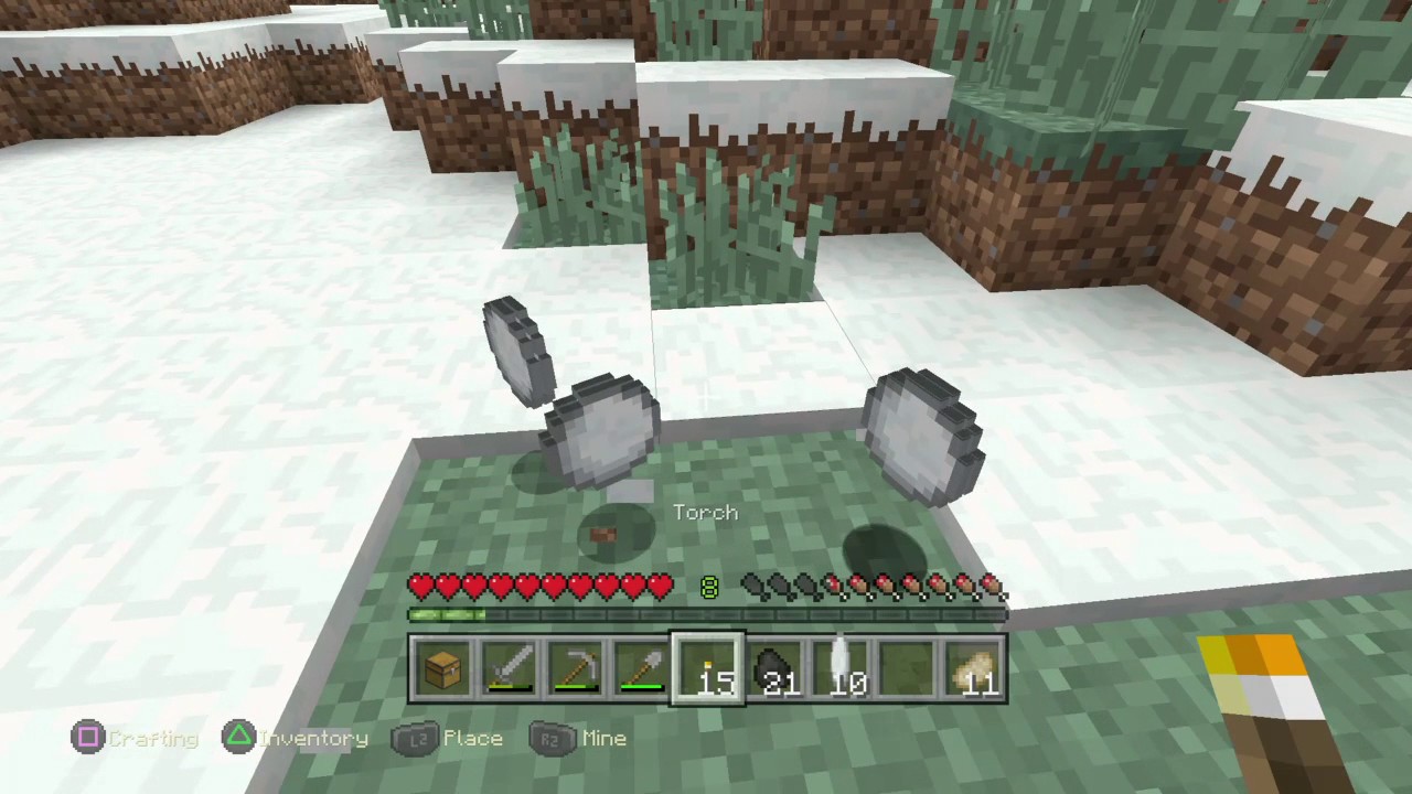 How to make snow ball in mincraft - YouTube