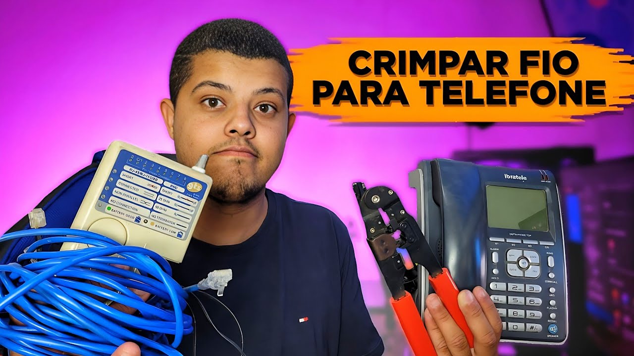 Como Crimpar Fio de Telefone RJ11 - Colocar Plug no cabo telefônico ou ...