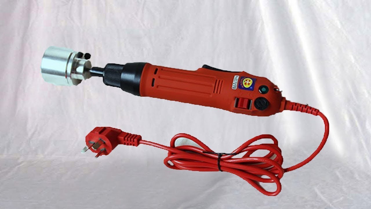 Handheld capping machine installation operation demo jars bottles caps ...